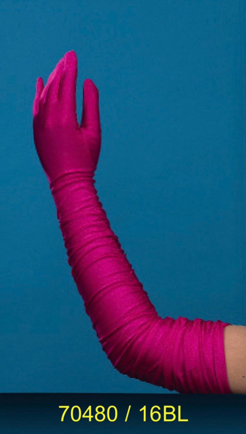 70480-16BL, Shirred Matte Spandex Glove